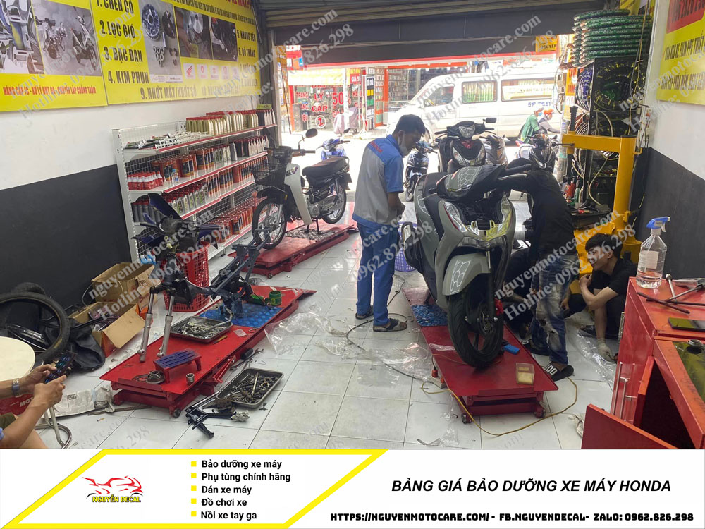 Cập Nhật Bảng Giá Chi Tiết Bảo Dưỡng Xe Honda Tại Cửa Hàng Nguyễn Decal | Chợ Moto - Mua bán rao ...